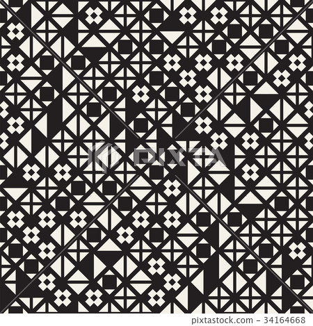 Vector random shapes seamless pattern. Modern - Stock Illustration ...