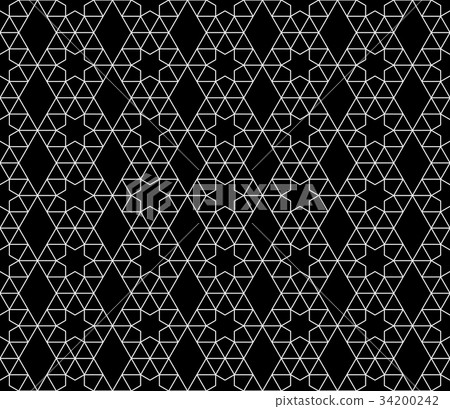 Vector seamless geometric pattern with editable - Stock Illustration ...