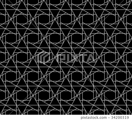 Vector seamless geometric pattern with editable - Stock Illustration ...