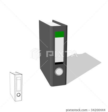 File folder.Isolated on white background. - Stock Illustration ...