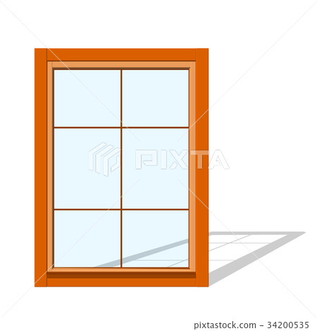 Closed window. Isolated on white background. - Stock Illustration ...