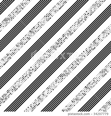 Seamless Diagonal Stripe and Dot Pattern - Stock Illustration [34207779 ...