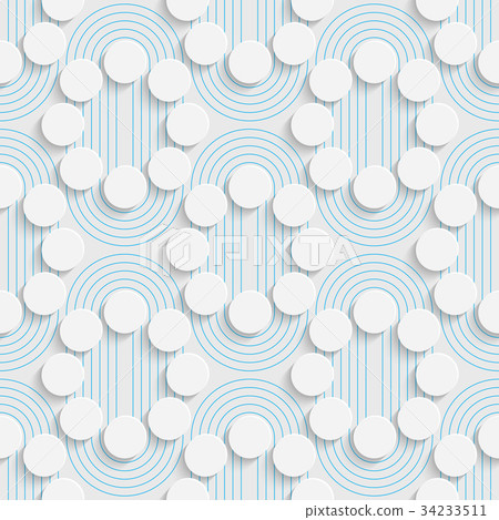 Seamless Circle Design. Futuristic Tile Pattern - Stock Illustration ...