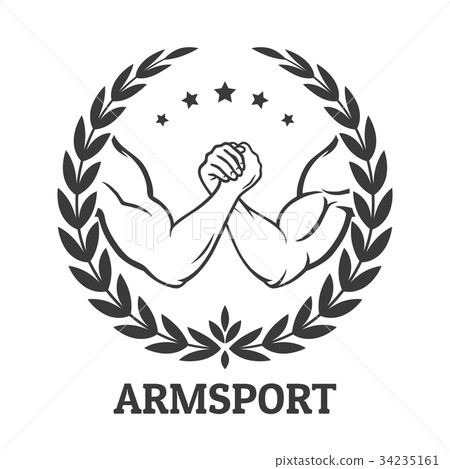 Arm wrestling logo-插圖素材 [34235161] - PIXTA圖庫