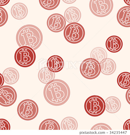 Seamless pattern with bitcoins. Finance - Stock Illustration [34235447] - PIXTA