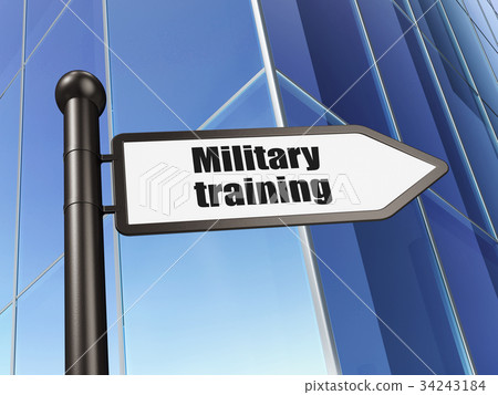 Education concept: sign Military Training on - Stock Illustration ...
