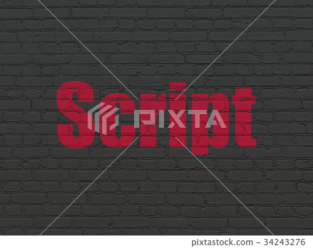 Database concept: Script on wall background - Stock Illustration ...