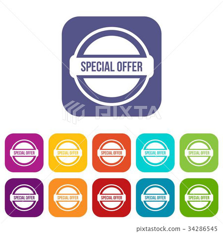 Special offer circle icons set - Stock Illustration [34286545] - PIXTA