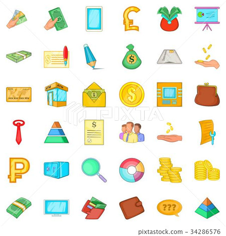 Accounting icons set, cartoon style - Stock Illustration [34286576] - PIXTA