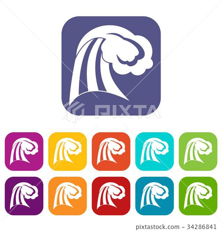 Big wave icons set - Stock Illustration [34286841] - PIXTA