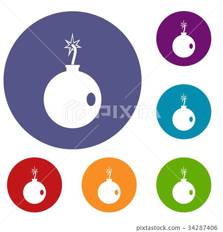 Cannonball icons set - Stock Illustration [34287406] - PIXTA