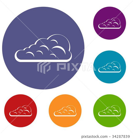 Cumulus cloud icons set - Stock Illustration [34287839] - PIXTA