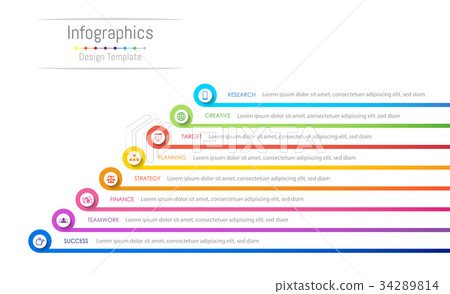 Infographic design elements with 8 options - Stock Illustration ...