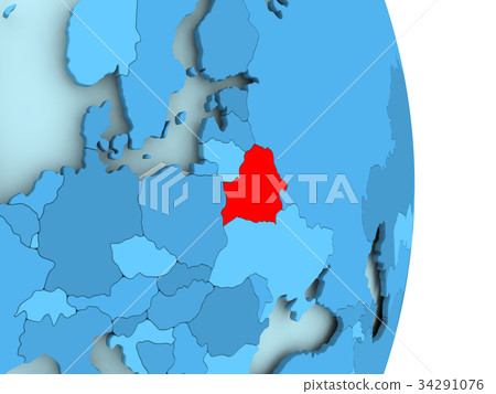Map of Belarus in red - Stock Illustration [34291076] - PIXTA