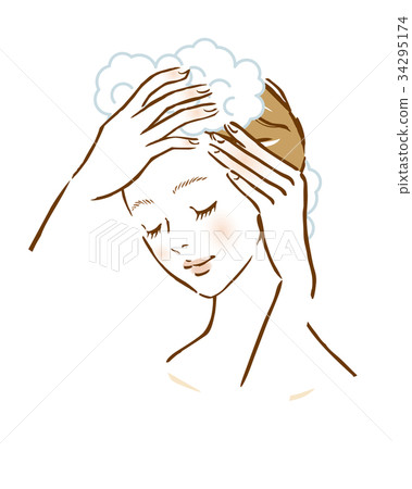 Woman Shampoo Hair Shampoo - Stock Illustration [34295174] - PIXTA