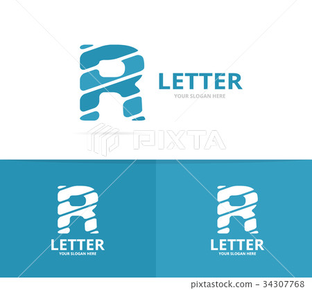 Unique vector letter R logo design template. - Stock Illustration ...