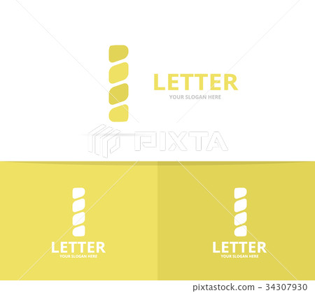 Unique vector letter I logo design template. - Stock Illustration ...
