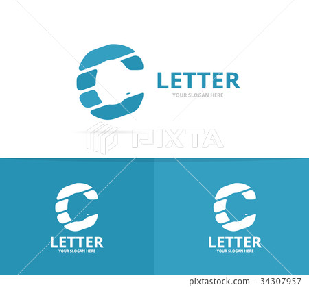 Unique vector letter C logo design template. - Stock Illustration ...