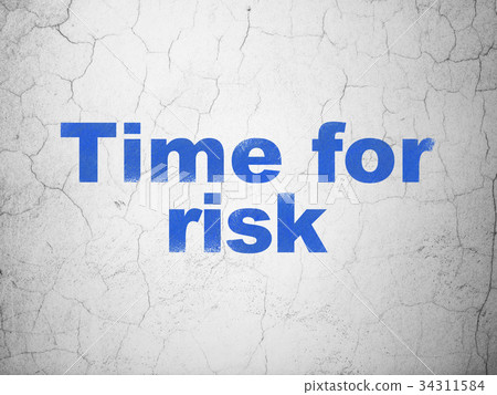 Timeline concept: Time For Risk on wall background - Stock Illustration ...