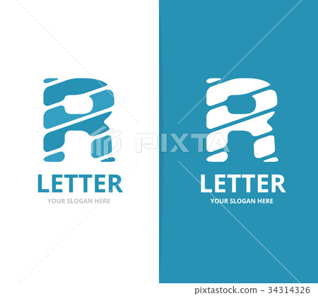 Unique vector letter R logo design template. - Stock Illustration ...