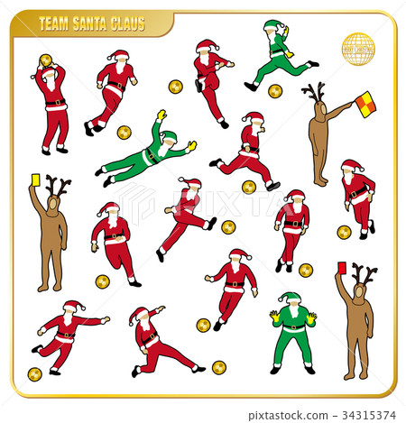 Santa Claus football team - Stock Illustration [34315374] - PIXTA