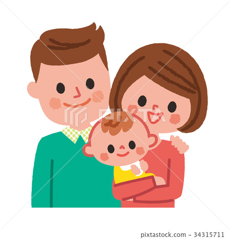 3 babies family - Stock Illustration [34315711] - PIXTA
