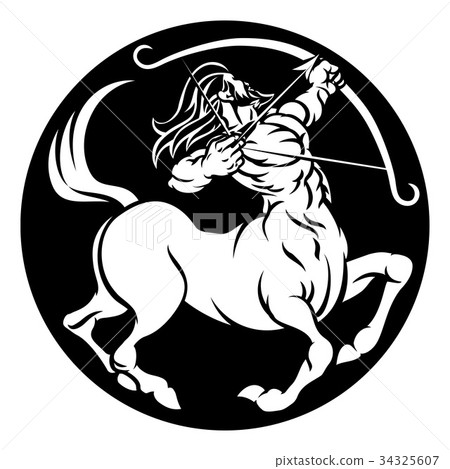 Centaur Sagittarius Zodiac Sign - Stock Illustration [34325607] - PIXTA