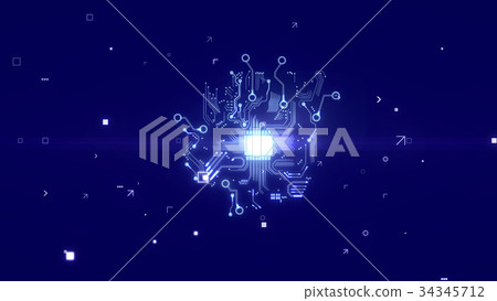 Robot brain with CPU microchips - Stock Illustration [34345712] - PIXTA