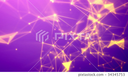 Flight through the abstract violet network - Stock Illustration ...