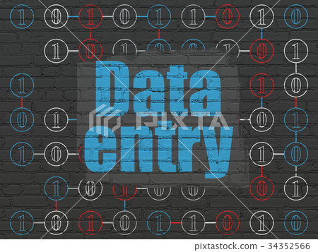 Information concept: Data Entry on wall background - Stock Illustration ...