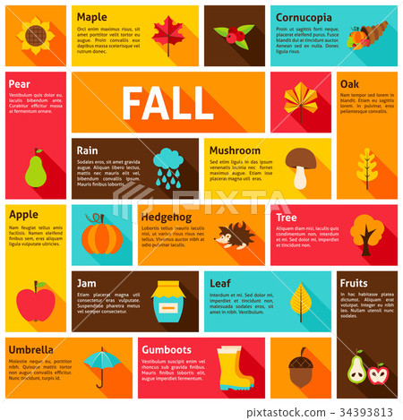 Fall Infographic Concept - Stock Illustration [34393813] - PIXTA