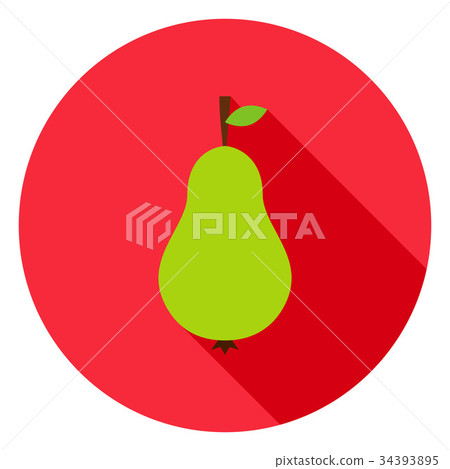 Pear Circle Icon - Stock Illustration [34393895] - PIXTA