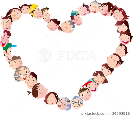 Heartful people - Stock Illustration [34393916] - PIXTA