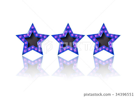 Three gold blue stars on white background - Stock Illustration ...