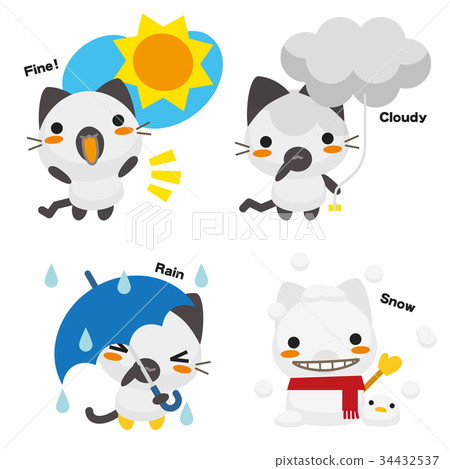 It is a cat. Siamese cat + weather forecast - Stock Illustration ...