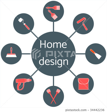 scheme with different tools for the preparation - Stock Illustration ...