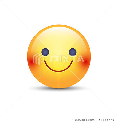 Slightly cartoon smiling yellow vector face - Stock Illustration ...
