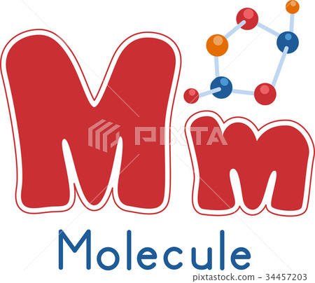Physics Letter M for Molecule - Stock Illustration [34457203] - PIXTA