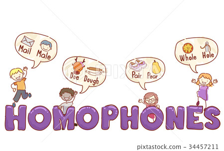 Stickman Kids Homophones - Stock Illustration [34457211] - PIXTA