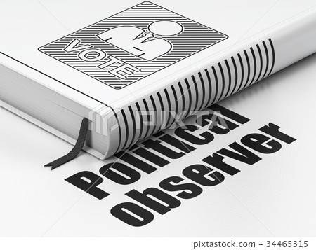 Politics concept: book Ballot, Political Observer - Stock Illustration ...