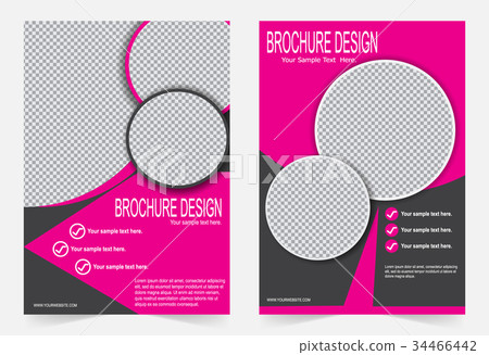 Pink Brochure template flyer design - Stock Illustration [34466442] - PIXTA