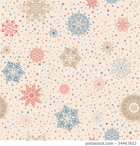 Snow seamless pattern Christmas holiday background - Stock Illustration ...