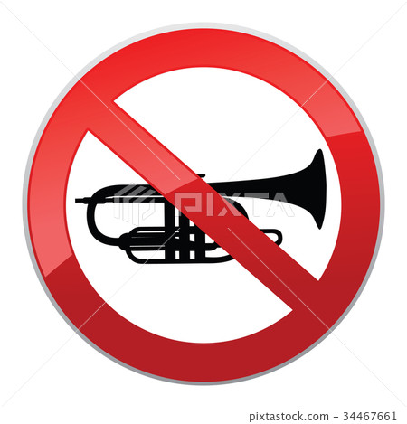 No sound sign. Keep Quiet symbol. Loud sounds ban - Stock Illustration ...