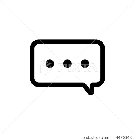 Speech bubble talk serif tweets icon - Stock Illustration [34470348 ...