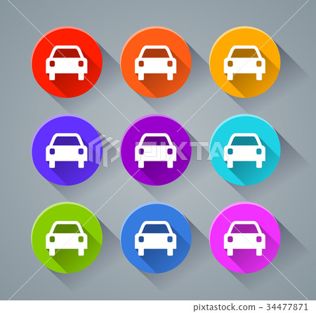 car icons with various colors - Stock Illustration [34477871] - PIXTA