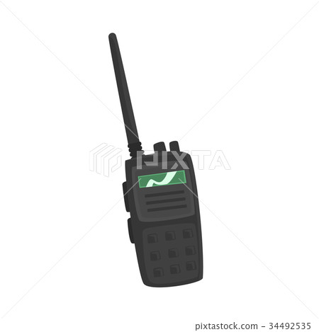 Portable handheld radio cartoon vector-插圖素材 [34492535] - PIXTA圖庫