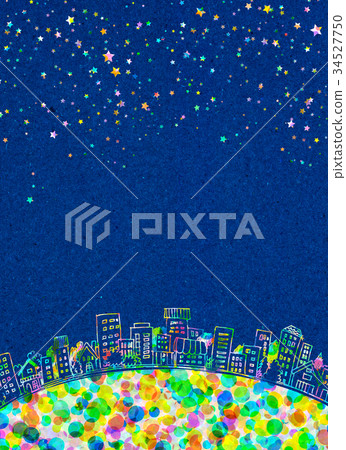 Cityscape night sky texture - Stock Illustration [34527750] - PIXTA