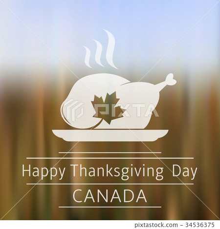 Happy Thanksgiving Day Canada Blurred Background - Stock Illustration ...