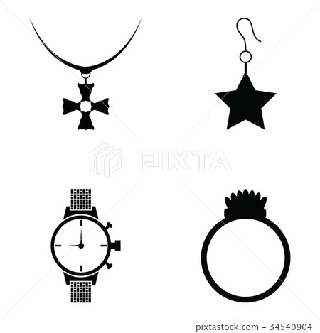 Jewelry and accessories icon set-插圖素材 [34540904] - PIXTA圖庫