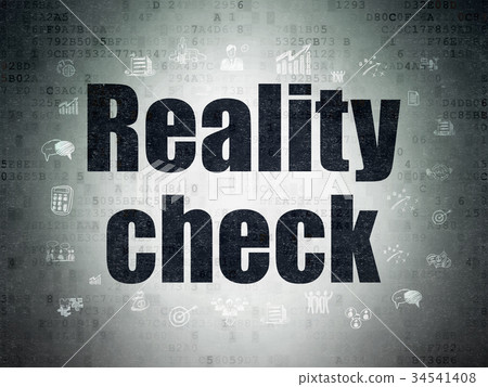 Business concept: Reality Check on Digital Data - Stock Illustration ...